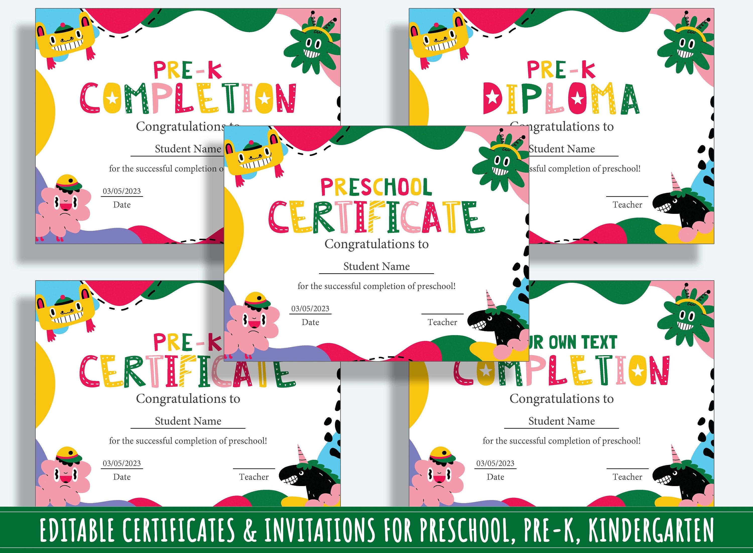 Editable Class Certificates, End of the Year Awards, Diplomas ...