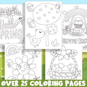 Spring Coloring Pages: 25 Printable Sheets Featuring Spring Elements ...