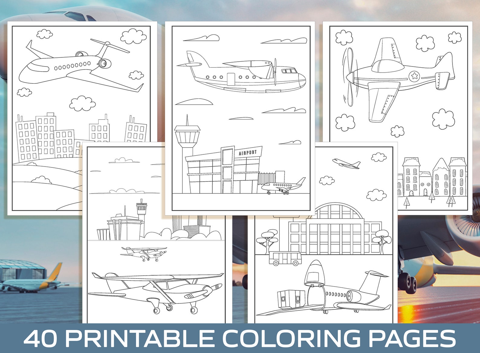 Airplane Coloring Pages 40 Printable Airplane Coloring Pages for Kids ...