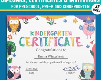 Graduation Certificate Templates - Etsy