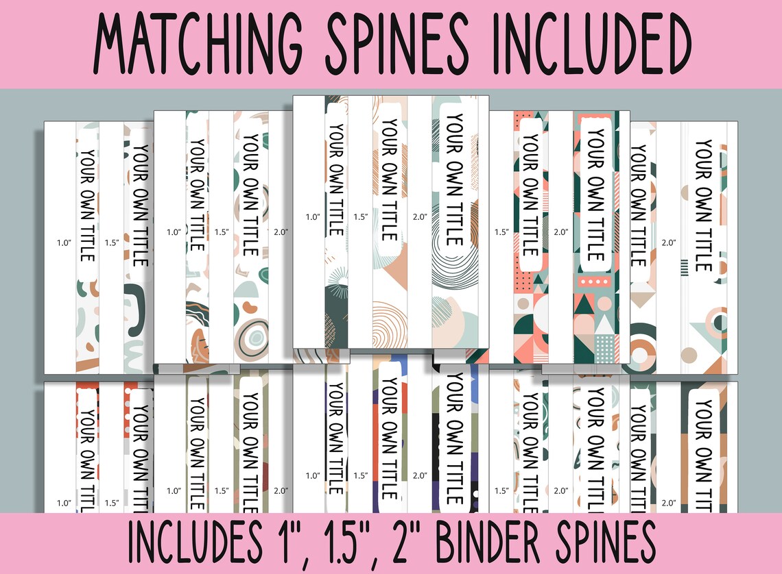 10 Editable Muted Color Palette Binder Covers Includes 1 - Etsy