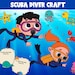 Underwater Adventures Craft Bundle: Scuba Diver and Ocean Animals Dive ...