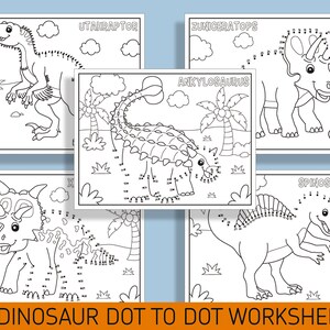 Roar Into Learning With 15 Dinosaur Dot-to-dot Worksheets: Perfect for ...