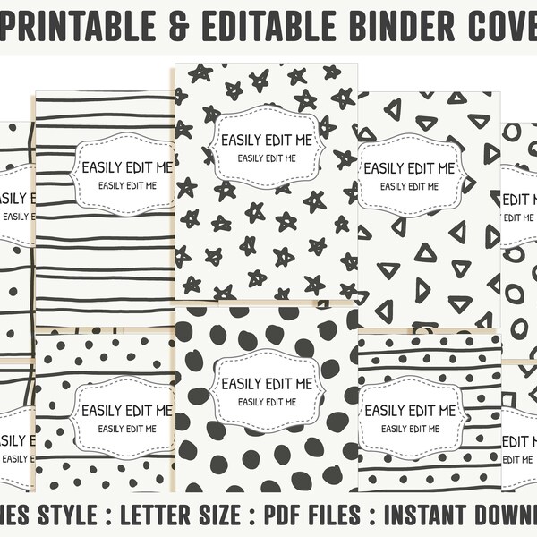 Binder Covers Printable - Etsy