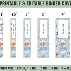 Animal Binder Cover, 10 Printable & Editable Covers+spines, Binder ...