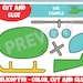 Helicopter Craft Activity Color, Cut, and Glue for Prek to 2nd Grade ...