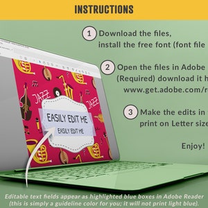 Musical Instruments Binder Cover, 10 Printable & Editable Binder Covers ...