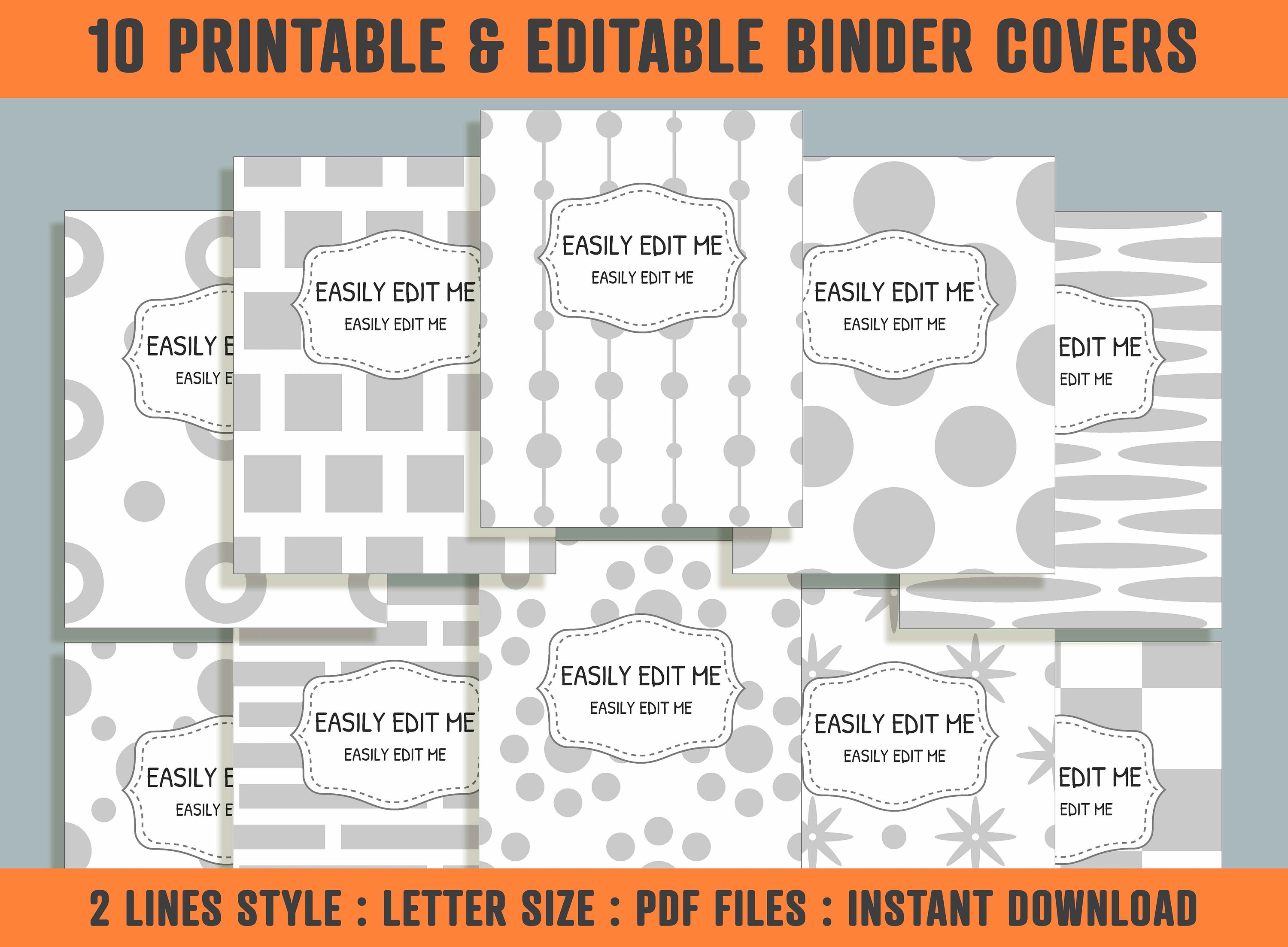 Geometric Patterns Collection Binder Covers 10 Printable & - Etsy