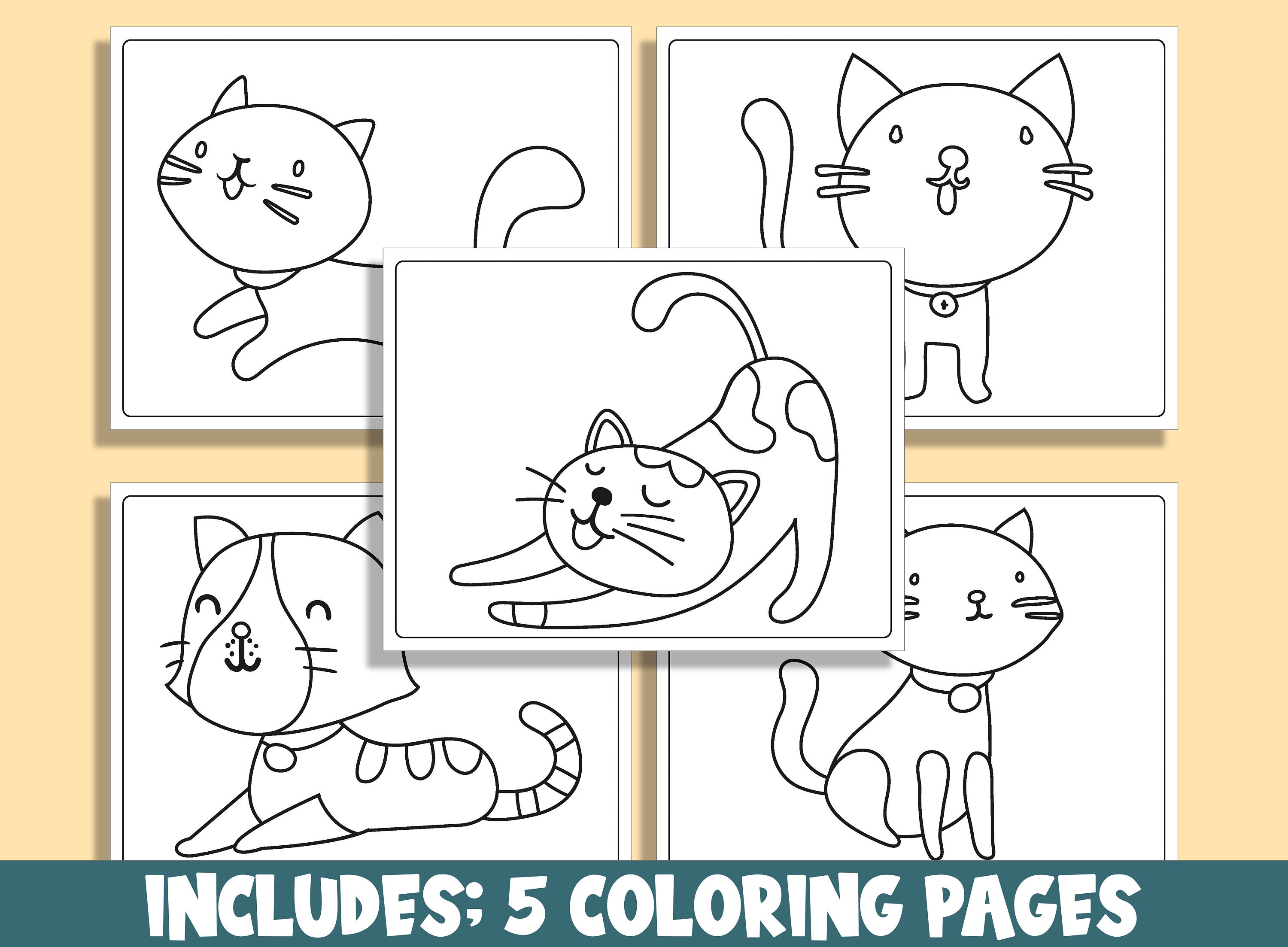 Learn How to Draw a Cute Cat, Kitten Directed Drawing Step by Step ...