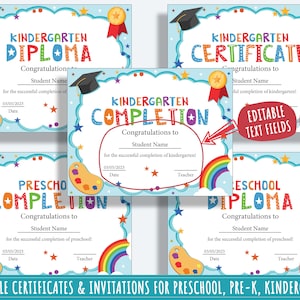 37 Editable Preschool and Pre-kindergarten Diplomas, Certificates ...