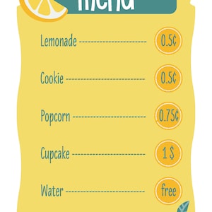 Editable Lemonade Stand Printable Kit: Summer Activity, Dramatic Play ...