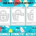 Summer Symmetry Worksheet Summer Math Lines of Symmetry Art - Etsy