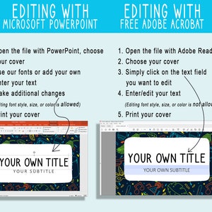 10 Editable Insect/bug/beetle Binder Covers, Includes 1", 1.5", 2 ...