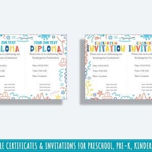 Certificate Template, Editable End of Year Diplomas, Certificates, and ...