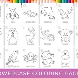 Alphabet Coloring Pages - 52 Printable Animal Alphabet Coloring Pages ...