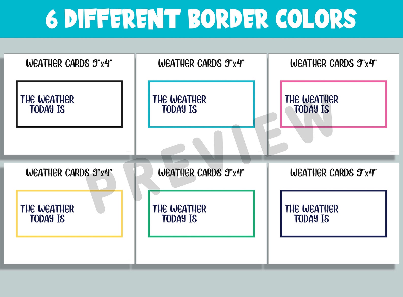 Daily Weather Cards, Weather Graph and Weather Chart Labels for ...