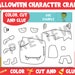 Halloween Character Craft Activity Color, Cut, and Glue for Prek to 2nd ...