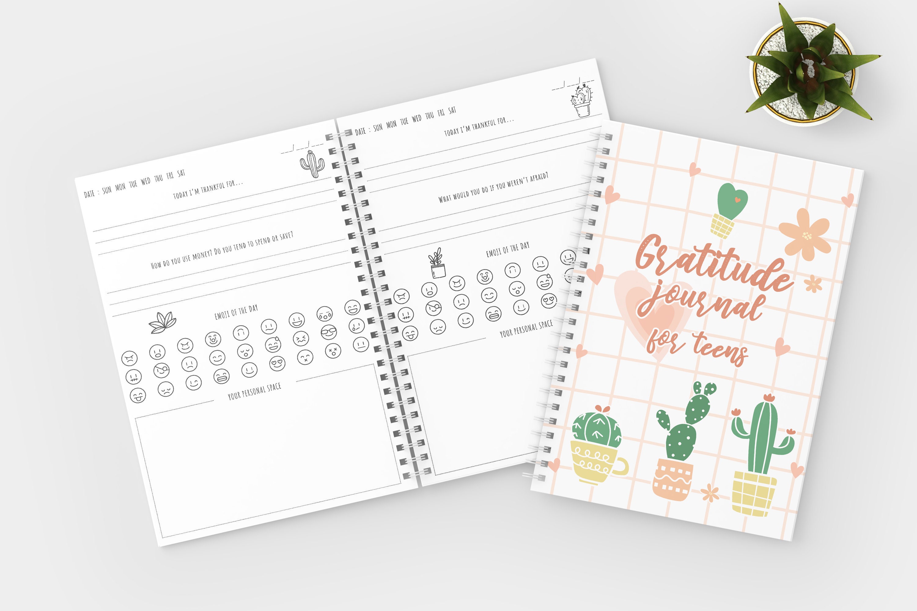 Teen Gratitude Journal: 128 Unique Pages With Daily Prompts, Printable ...