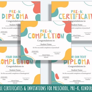 37 Pages of Abstract-themed Diplomas, Certificates, and Invitations for ...