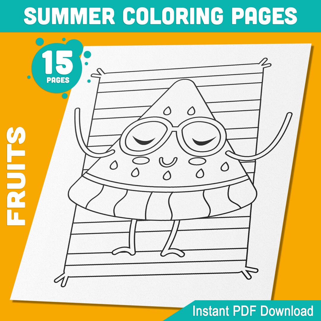 Fruits Characters Coloring Pages: Summer Vacation Fun With Coloring ...