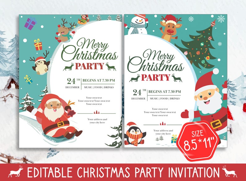 Christmas Letter to Parents Template and Invitations - 2 Designs, 2 ...