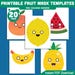 Printable Fruit Mask Templates: 20 Fun DIY Crafts for Kids, Pre-colored ...