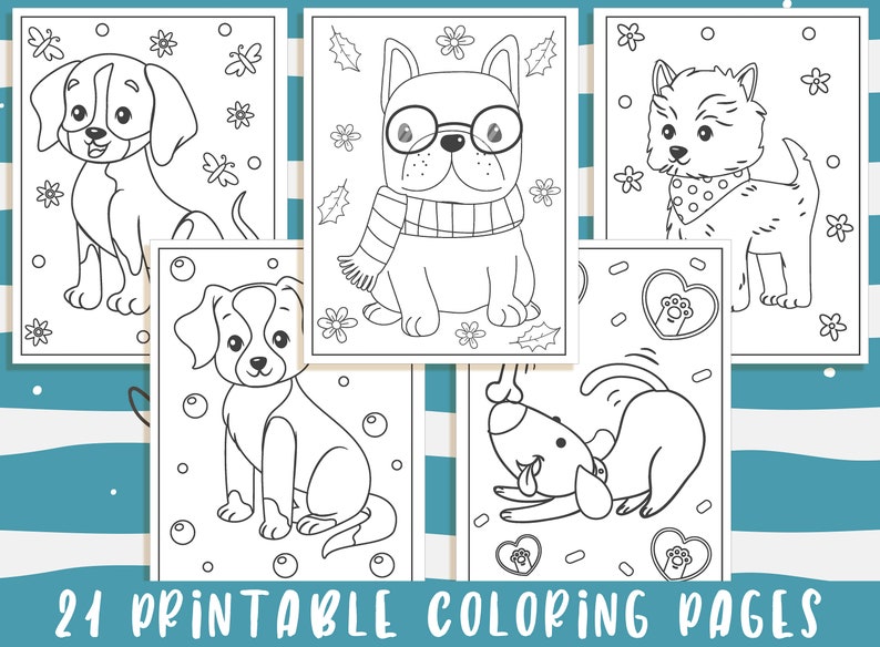 Puppy Coloring Pages: 21 Fun Activity Sheets for Kids, Perfect for Boys ...