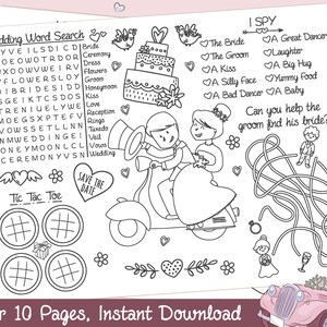 Wedding Coloring Pages: Fun Activity Book for Kids, Perfect for Wedding ...