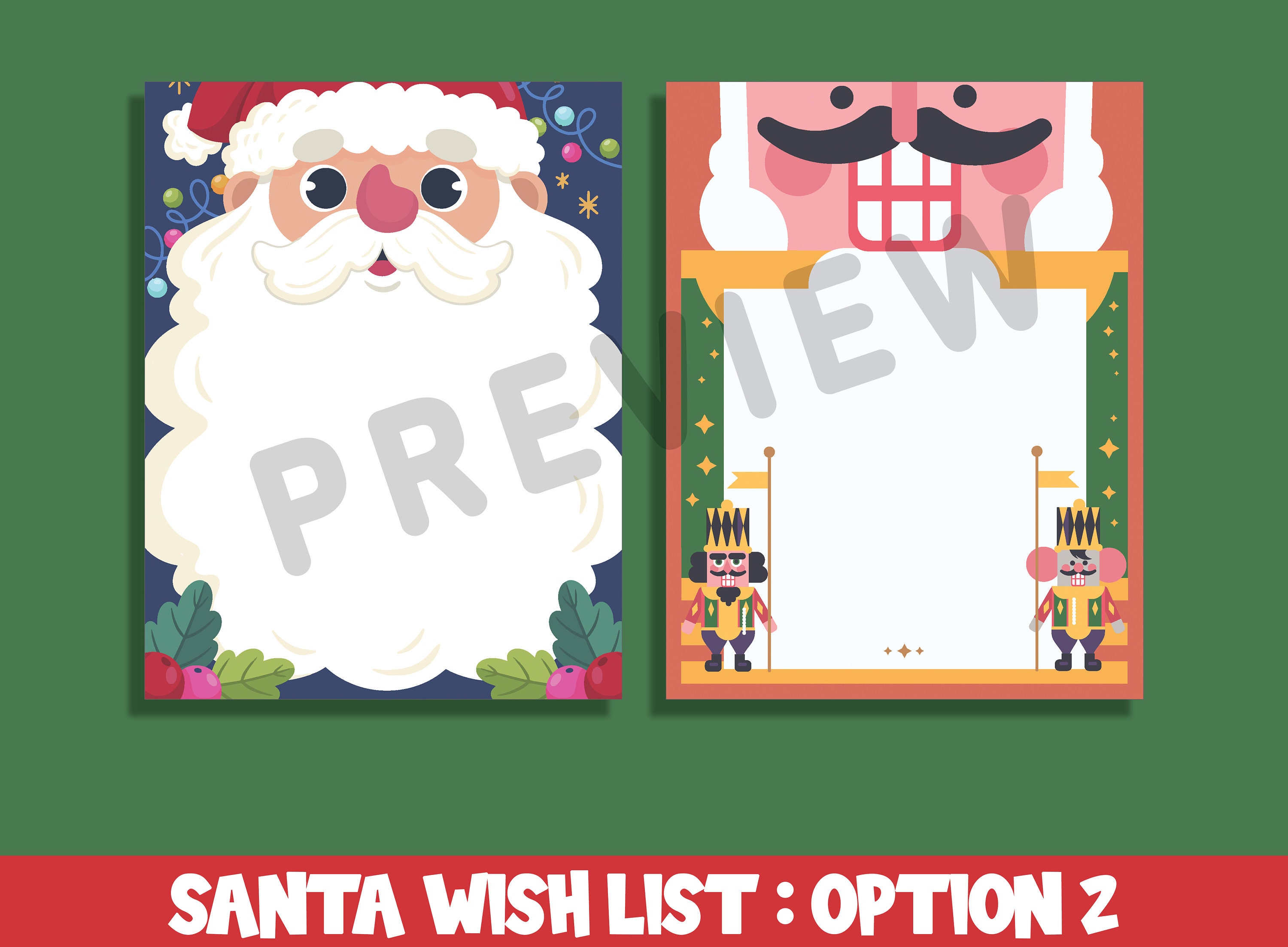 Santa's Workshop: Fillable & Blank Christmas Wish List Templates ...