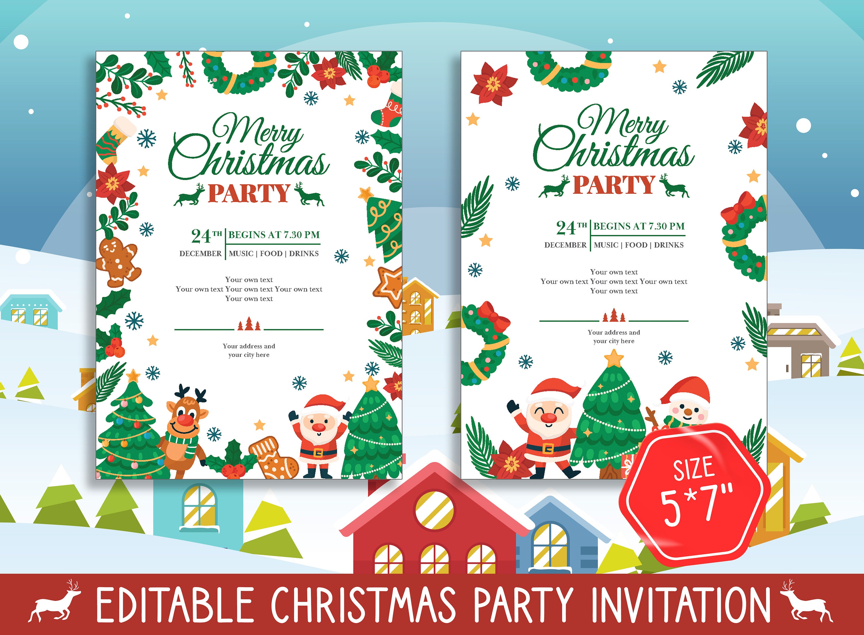 Spark the Holiday Spirit: Classroom Christmas Party Invitations, Choose ...