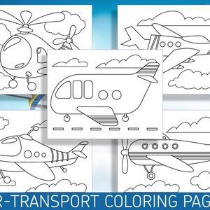 Up, Up, and Away: 25 Fun Air Transport Coloring Pages for Preschool ...