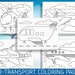 Up Up and Away: 25 Fun Air Transport Coloring Pages for - Etsy