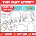 Cute Tiger Craft Activity - Color, Cut, and Glue for Prek to 2nd Grade ...
