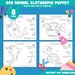 Sea Animal Clothespin Puppet Craft: 8-page Printable Set With 4 Unique ...