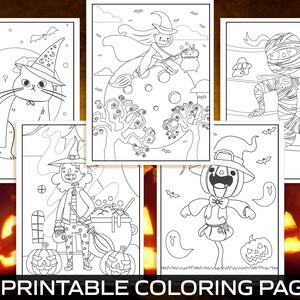 Halloween Activities for Kids, 40 Printable Coloring Pages for Kids ...