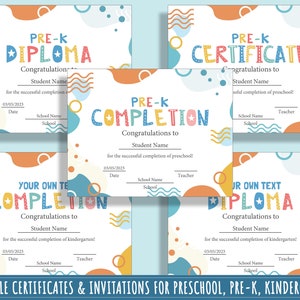 Modern Editable Graduation Certificates, Diplomas, Invitations Template ...