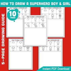 How to Draw a Superhero Boy and Girl: 6-step Guide With 5 Coloring ...