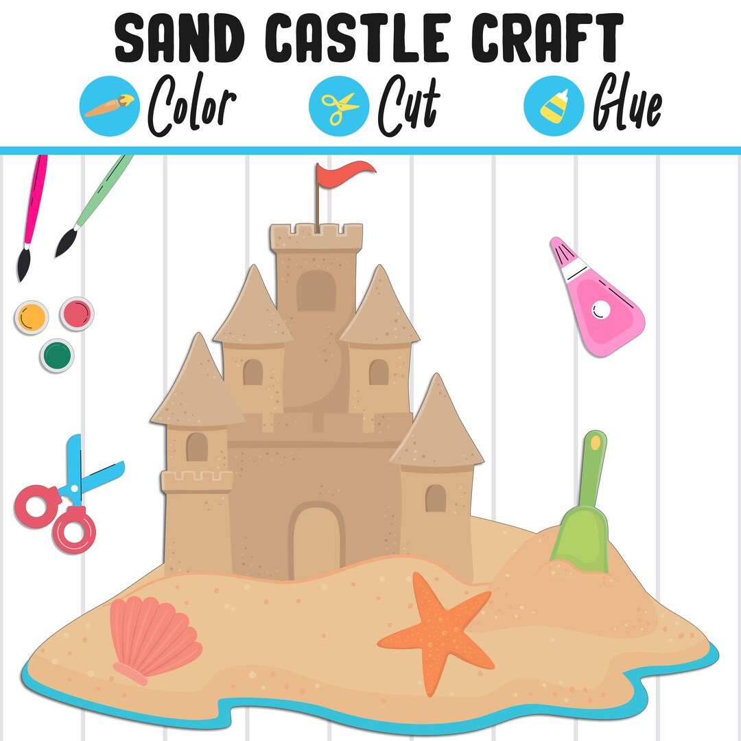 Sandcastle Craft: Build a Sandcastle Summer Activity for Kids - Color ...