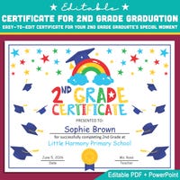Editable Preschool Graduation Certificate, Preschool Diploma ...