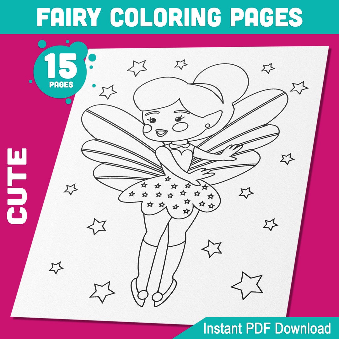 Fairy Coloring Pages: 15 Magical Designs for Preschool and Kindergarten ...