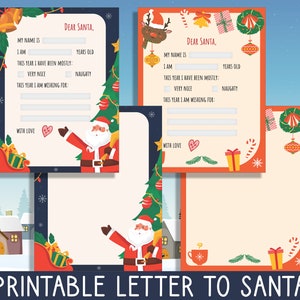 Wishful Wonder: Fillable & Blank Christmas Letter to Santa for Festive ...