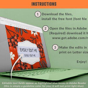 Autumn Leaves and Berries Binder Cover, 10 Printable/editable Binder ...