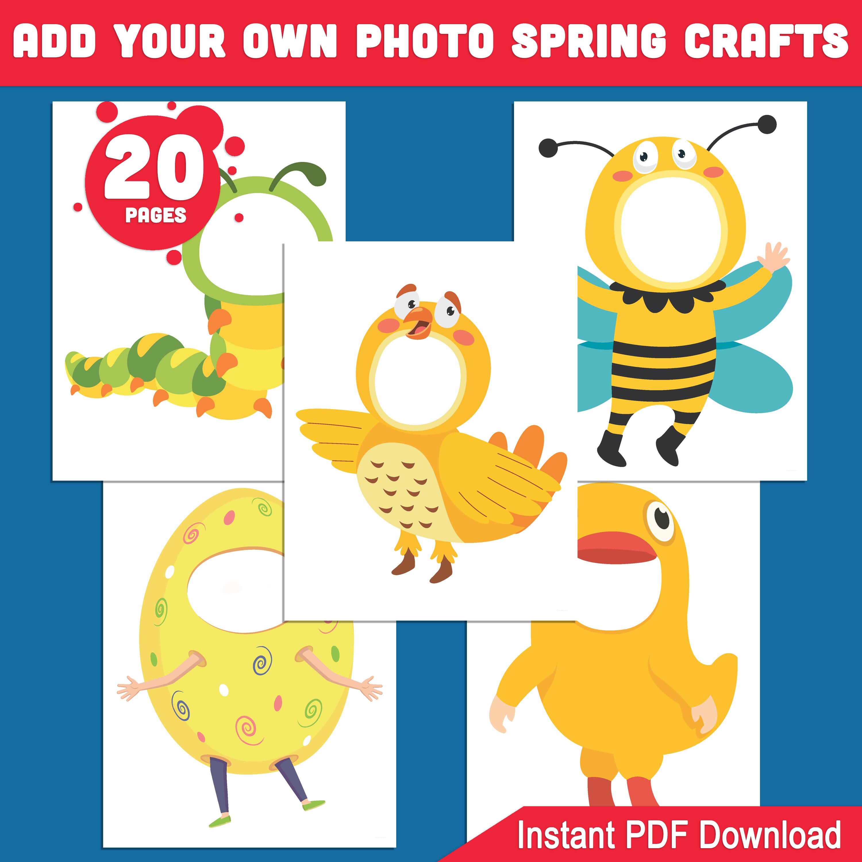 Add Your Own Face Spring Photo Body Clipart Templates: Designs for Kids ...