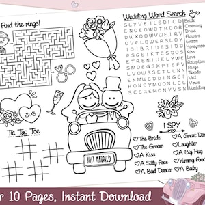 Wedding Coloring Pages: Fun Activity Book for Kids, Perfect for Wedding ...