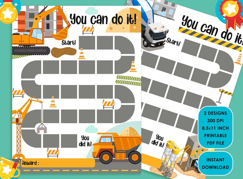 Printable Building Work Reward Chart for Kids, a Way of Guiding ...