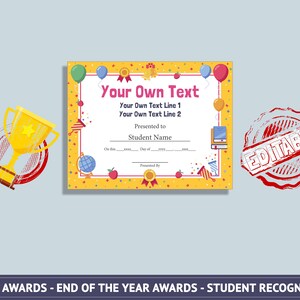 Editable Superlatives Certificates, End of the Year Classroom Awards ...