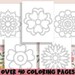 Flower Mandalas Coloring Book, 40 Printable Simple Spring Flower ...