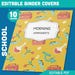 Back to School Pattern Binder Cover, 10 Printable/editable Binder ...