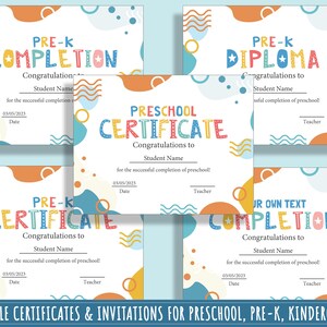 Modern Editable Graduation Certificates, Diplomas, Invitations Template ...