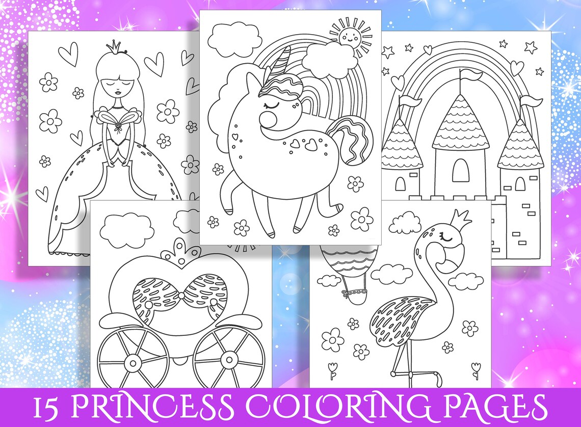 Magical Princess Coloring Pages: 15 Enchanting Designs for Preschool ...